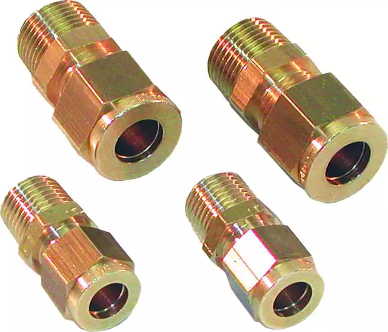 Raccords BSP avec olives tuyau diam ext 12mm Filetage 1/2 pouces union simple male gaz CO2