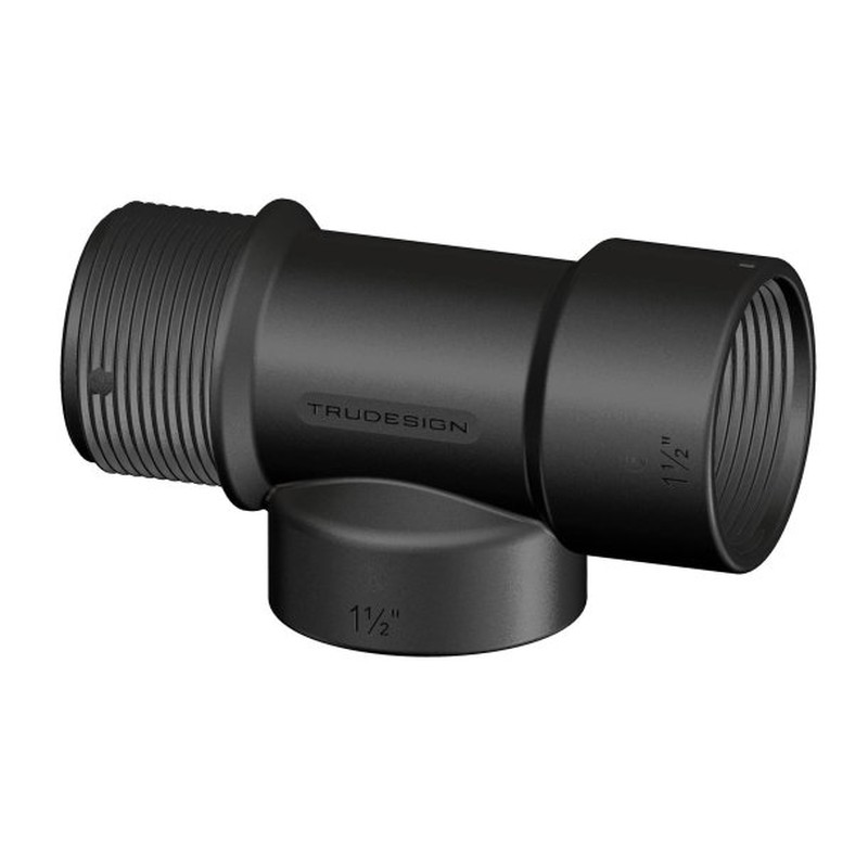 Raccord en T Male Femelle Femelle 1''1/2 BSP noir