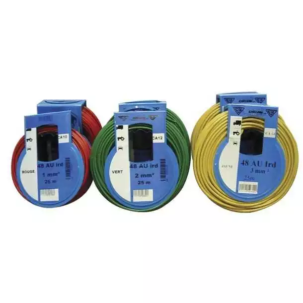 Câble 48AU Ird 10mm² noir pour courant continu Vendu par 25