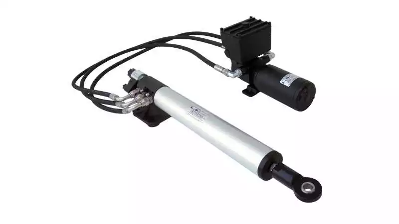 Ensemble verin linéaire hydraulique 40 ST 16 DEBP Newave 12V débit fixe