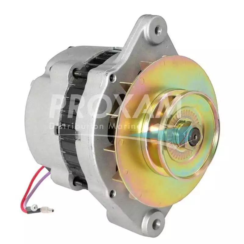 Alternateur Mercruiser Volvo 12V 65A poulie 1 gorge diamètre 73mm 805884T 805447T