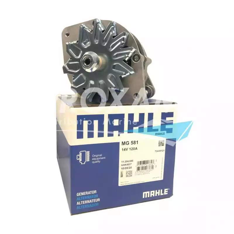 Alternateur Nanni 12V 120A Mahle origine sans poulie 48201303